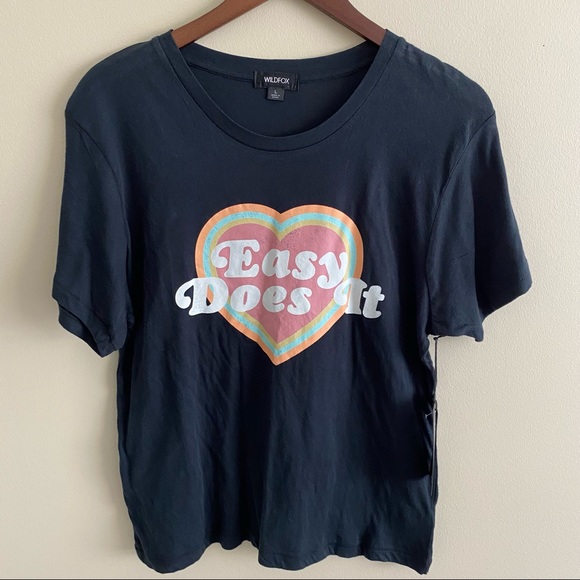 Wildfox | Tops | Nwt Wildfox Easy Does It Graphic Black Short Sleeve ...